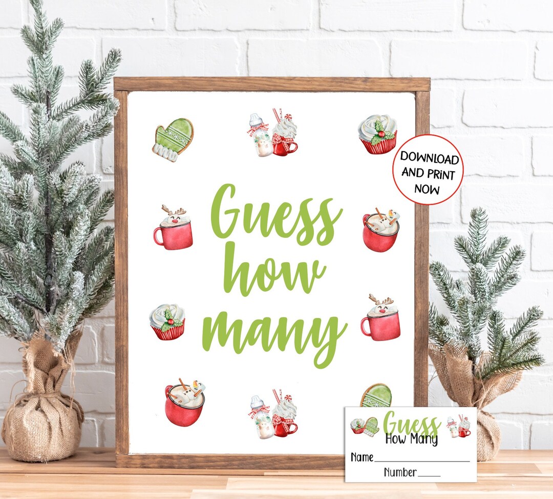 Bundle of Joy Guess How Many Game Printables, BOJ803 - DIGITAL FILES ...