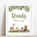 Woodland Animals Drinks Table Sign Printables, WAN724 - DIGITAL FILES ...