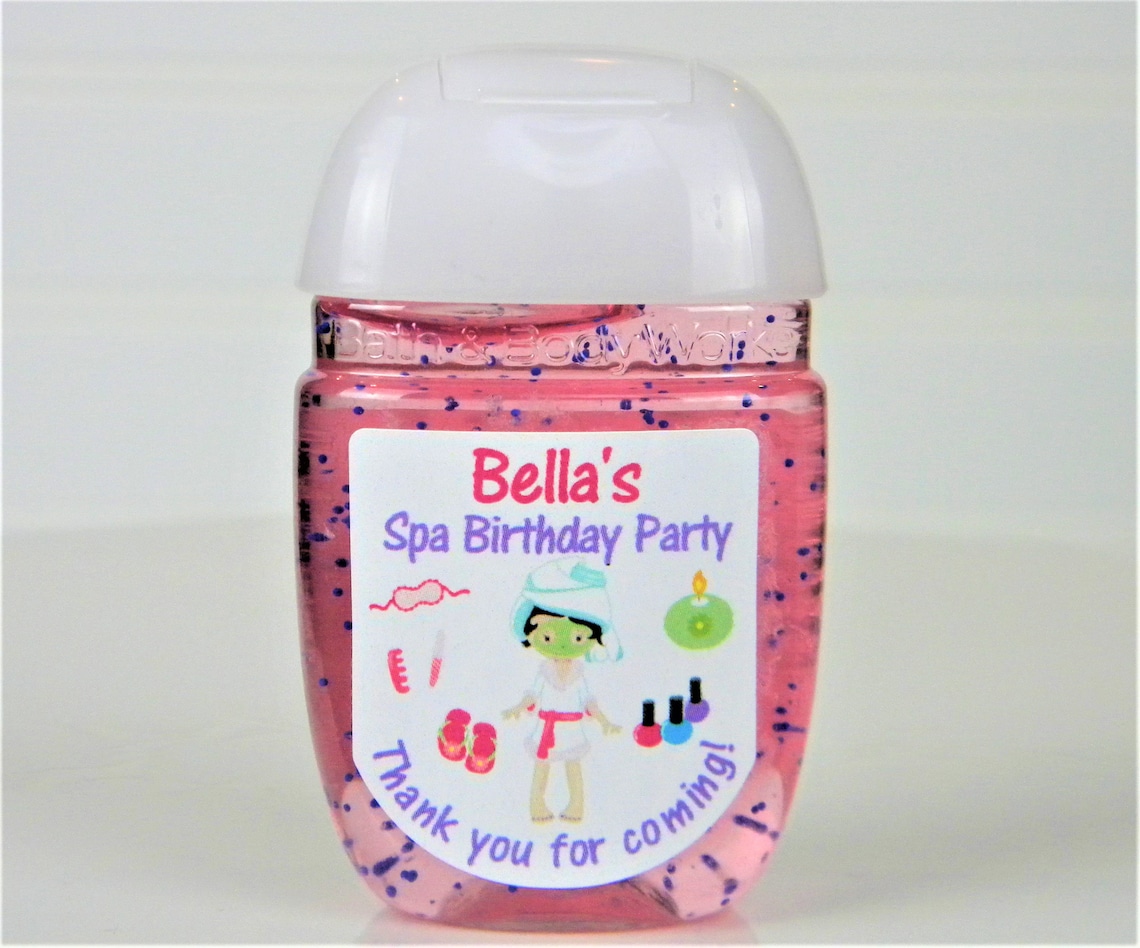 Personalized Spa Makeover Hand Sanitizer Birthday Party Favor - Etsy