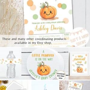 Little Pumpkin Diaper Raffle and Book for Baby Cards Printables, PUM685 ...