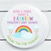 Personalized Glossy Rainbow Baby Shower Favor Labels - Rainbow Baby ...