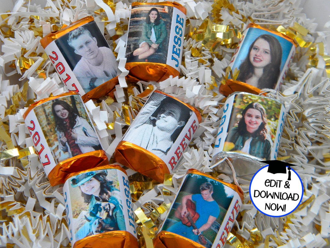 Photo Graduation Printables, Nugget Size Candy Wrapper Party Favor ...