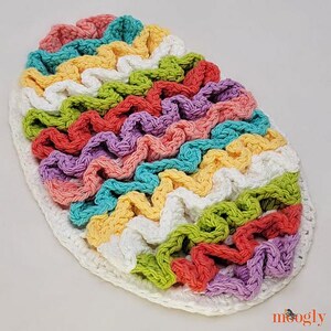 Easter Egg Wiggle Trivet Pattern PDF - Intermediate Crochet - Etsy