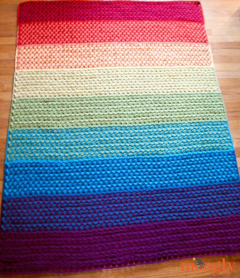 Moroccan Tile Afghan Pattern PDF - Intermediate Aran Yarn Crochet Throw ...