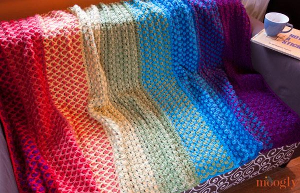 Moroccan Tile Afghan Pattern PDF - Intermediate Aran Yarn Crochet Throw ...