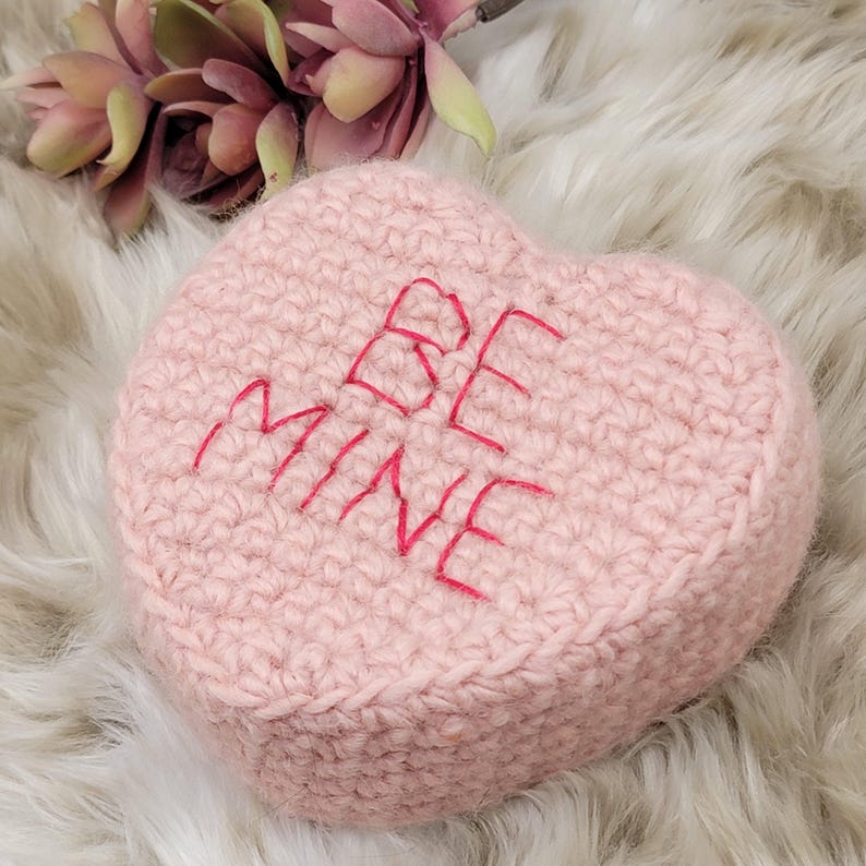 Crochet Conversation Heart Box Pattern - Easy Bulky Yarn - PDF Pattern ...