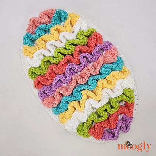 Easter Egg Wiggle Trivet Pattern PDF - Intermediate Crochet - Etsy