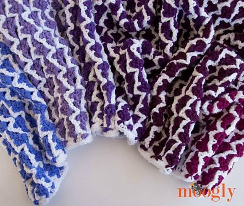 Easy Crochet Ombre Arrows Afghan Pattern PDF - Etsy