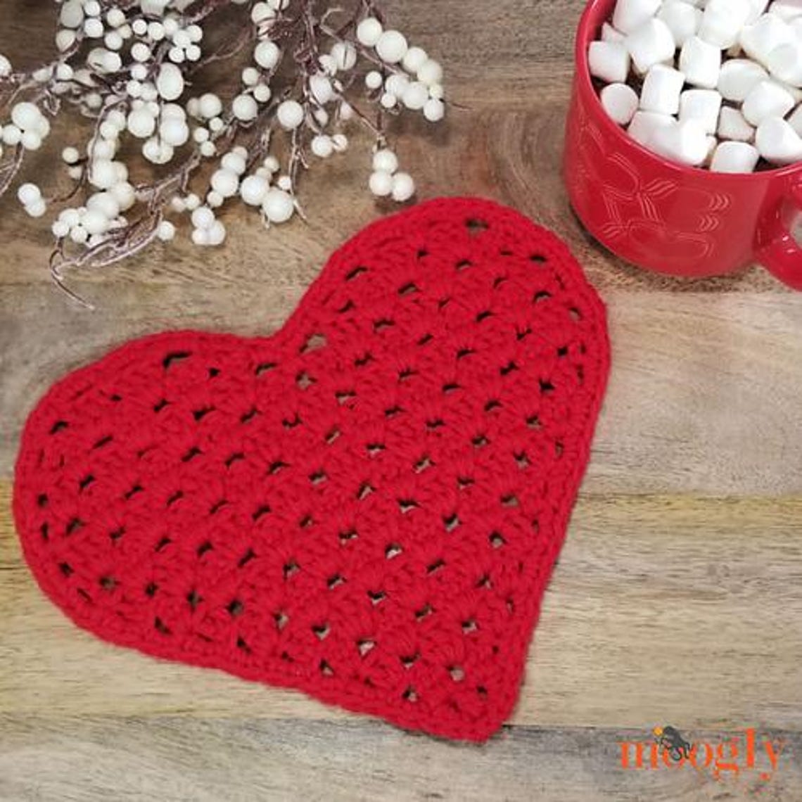 Heart Shaped Cloth Pattern PDF - Easy Crochet Washcloth Dishcloth - Etsy