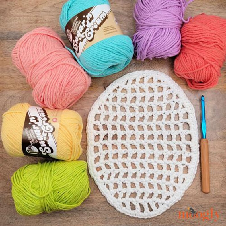 Easter Egg Wiggle Trivet Pattern PDF - Intermediate Crochet - Etsy