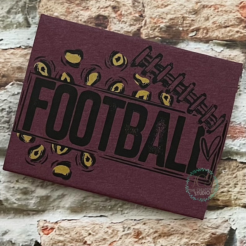 Football Leopard Print Shirt Football Tee Team Spirit - Etsy