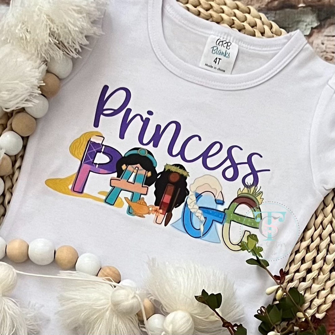 Princess Shirt, Tiara Shirt, Name Alphabet, Disney Inspired Shirt ...
