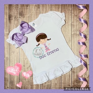 Girl Doc Birthday Custom Shirt or Bodysuit, Doctor Girl Birthday Shirt ...