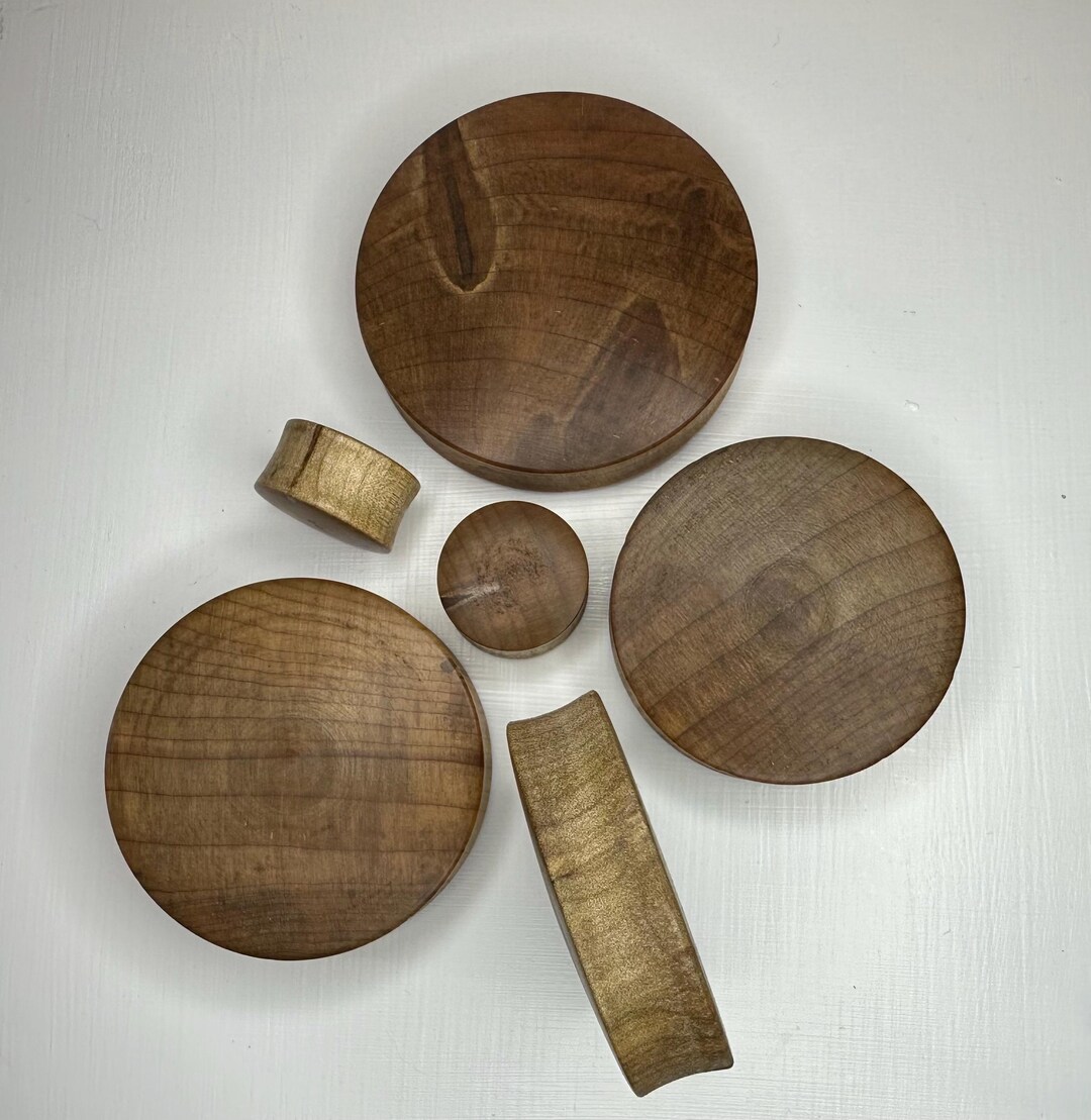 Maple Double Flare Wood Plugs Made to Order - Etsy