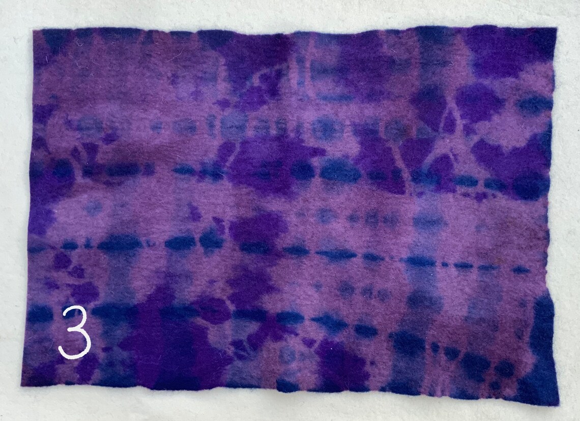 Tie Dyed Hand Made Wool Felt With an Assortment of Colours - Etsy
