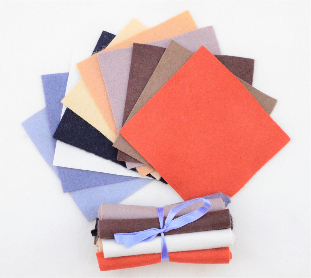Animal Coloured Hand Dyed 100% Wool Felt 10 Pk - Etsy