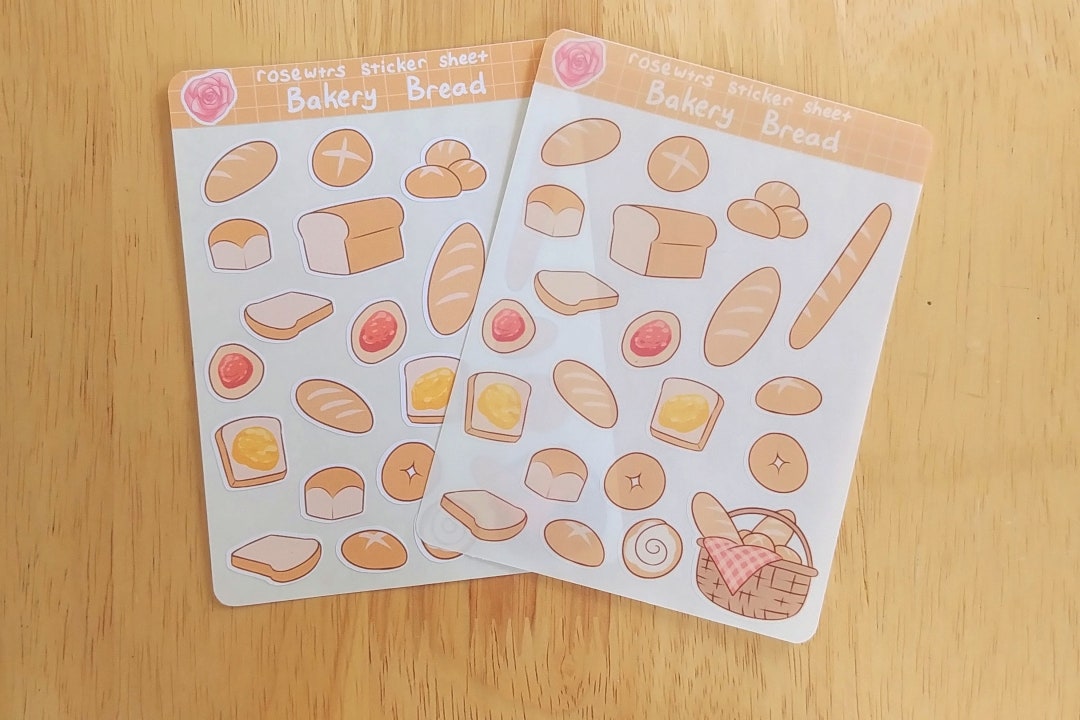 Bakery Bread Sticker Sheet Sheet of 21 Stickers - Etsy