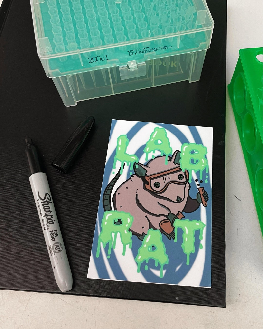 Lab Rat /// Trippy & Fun Science Sticker - Etsy