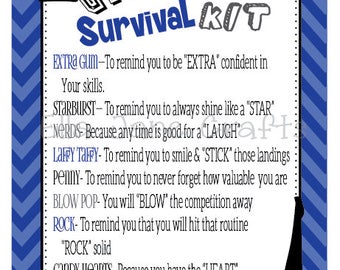 Dance Competition Survival Kits Dance Gifts Team gift PDF | Etsy