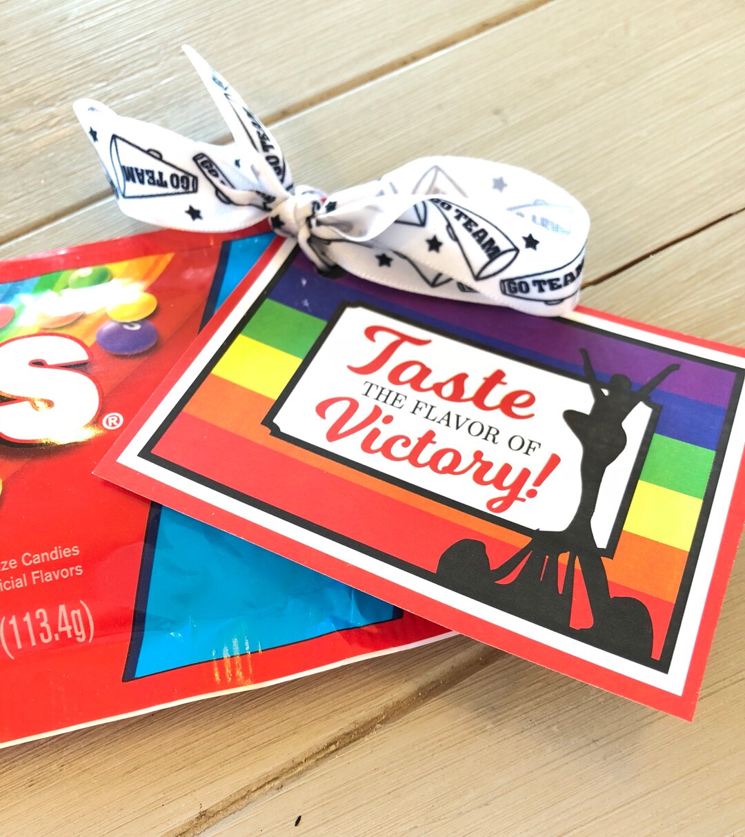 Cheerleading Gift Tags, Cheer Competition Gifts, Good Luck Tags, Candy ...