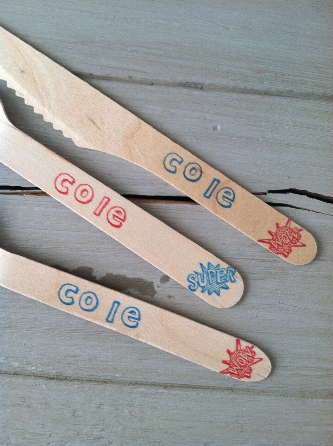 Superhero Themed Wooden Ice Cream Party Spoons or Forks (20) - Etsy