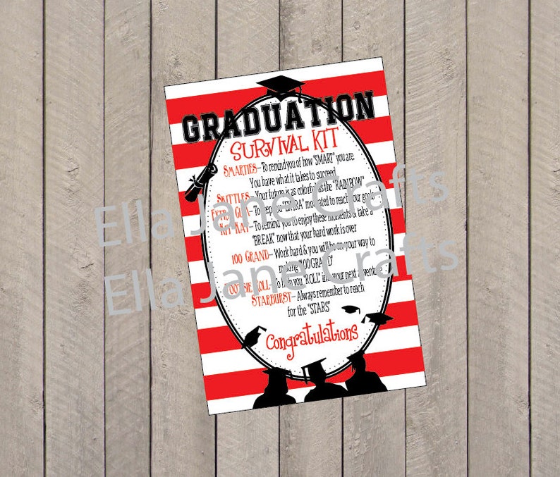 Graduation Survival Kits Graduation Gifts Grad Kits PDF - Etsy