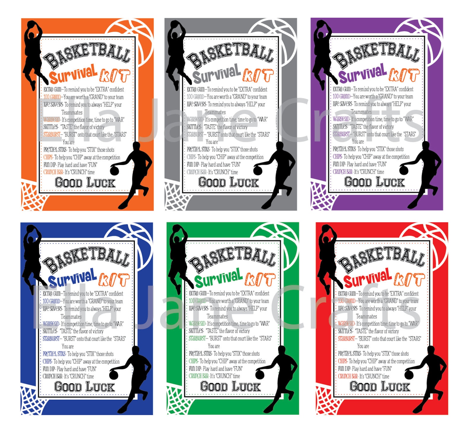 Basketball Competition Survival Kits Bball Gifts Team Gifts - Etsy