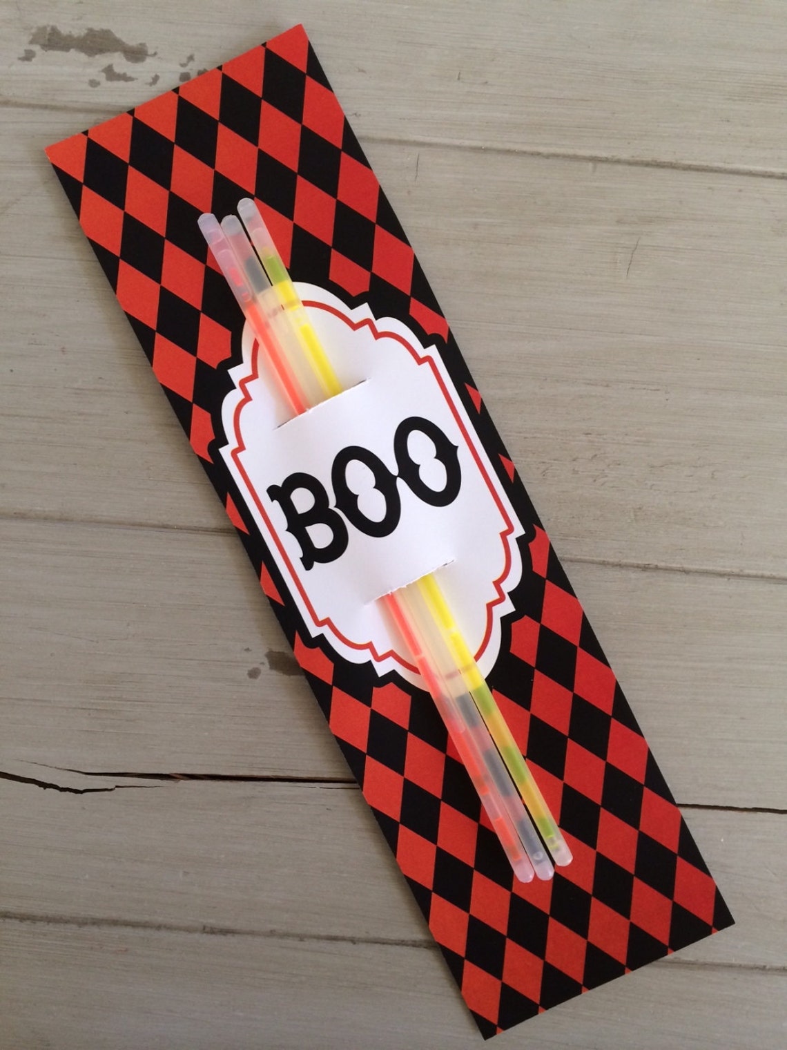 Halloween Glow Stick Custom Printable Tags Halloween Trick or | Etsy