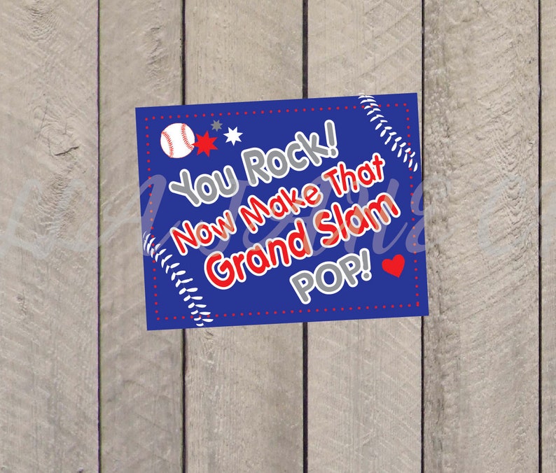 Baseball Good Luck Favor Tags Instant Download PDF File Pop - Etsy