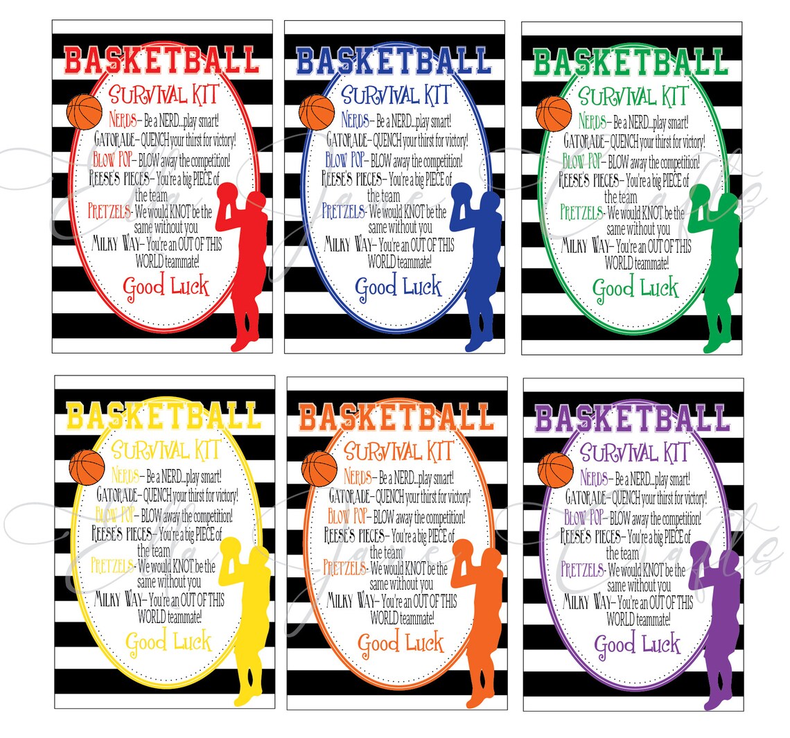 Basketball Competition Survival Kits CUSTOMIZED Bball Gifts - Etsy