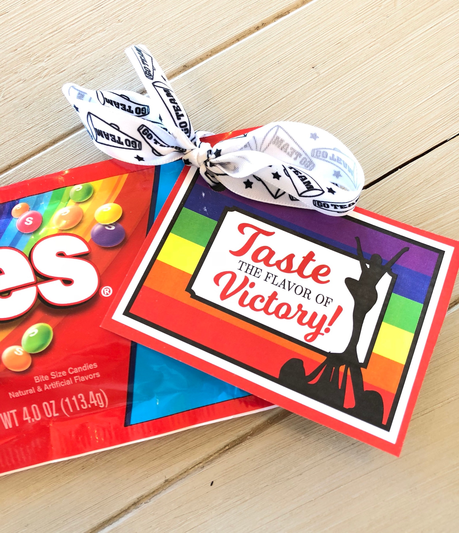 Cheerleading Gift Tags, Cheer Competition Gifts, Skittles Rainbow Candy ...