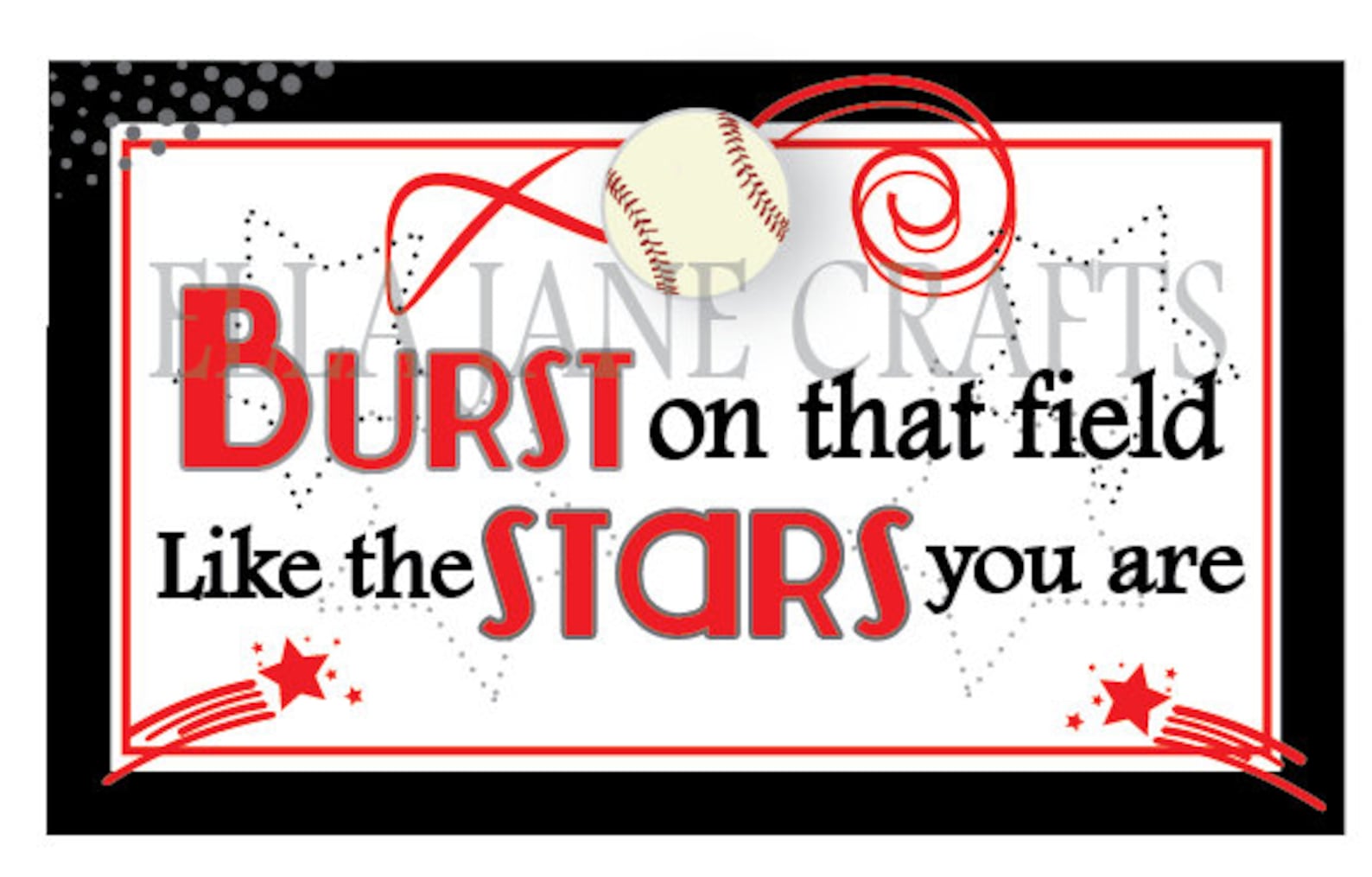 Baseball Good Luck Favor Tags PDF File Instant Download Burst - Etsy