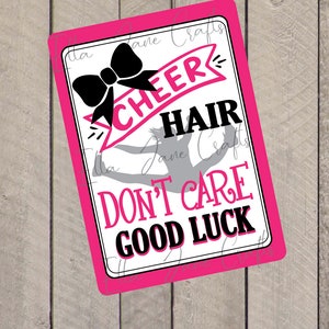 Cheerleading Good Luck Favor Tags- PDF File Instant Download Hair Tie ...