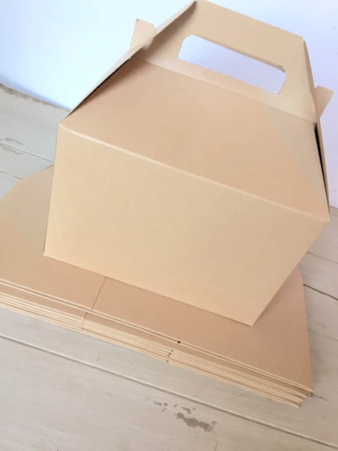 Large Kraft Gable Boxes (6)- Party or Wedding Favor Gift Boxes, Gift ...