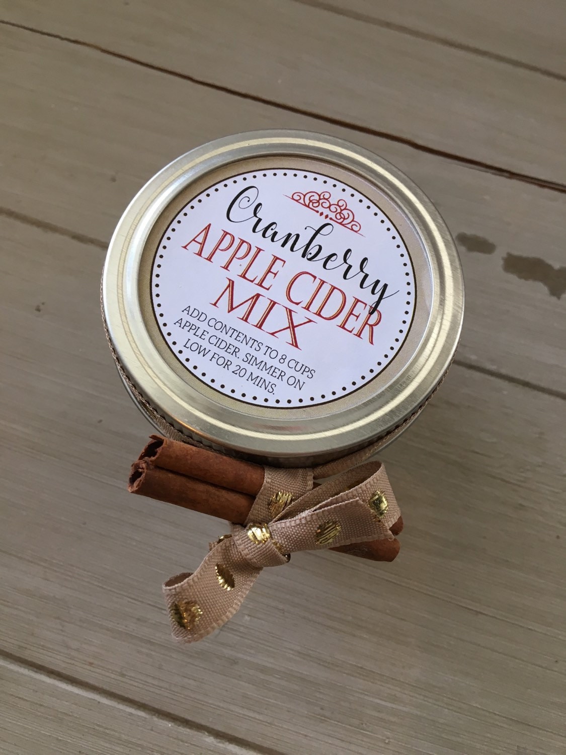 Wedding Favors, Apple Cider Mix, Apple Cider Wedding Favor, Mason Jar ...
