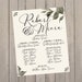 Wedding Program Sign Bridal Party Sign Wedding Program - Etsy