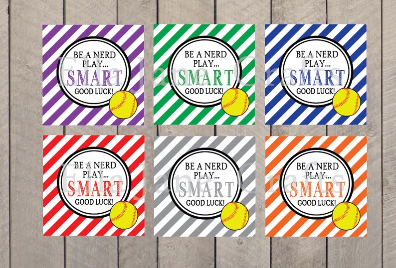 Baseball Team Good Luck Favor Gift Tags PDF File CUSTOMIZED - Etsy