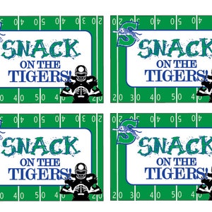 Football Team Gifts, Football Snack Tag, Football Good Luck, Football ...