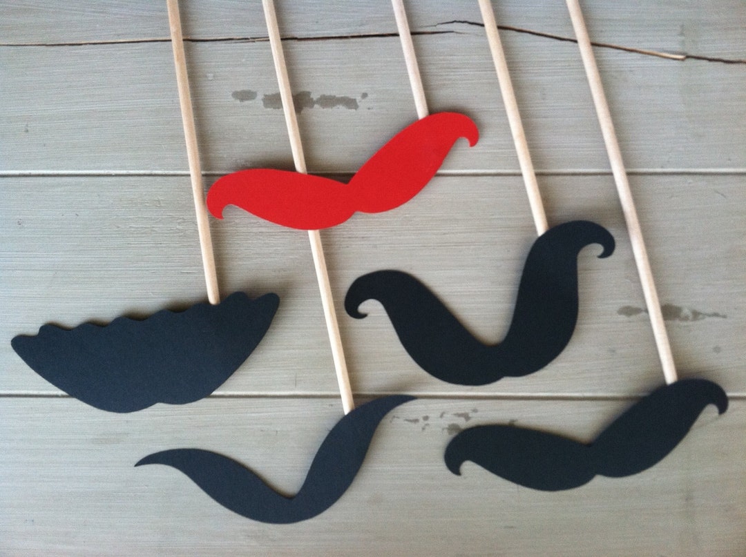Assortment of 5 Mustache Photo Booth Props - Etsy