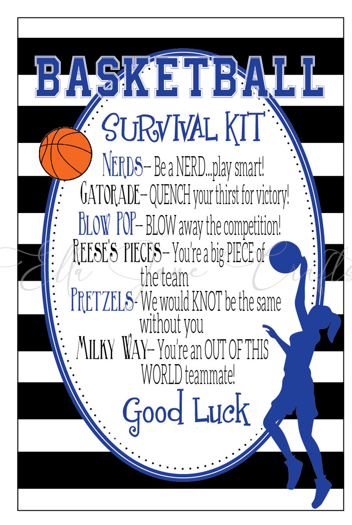 Basketball Competition Survival Kits- Bball Gifts, Team Gifts ...