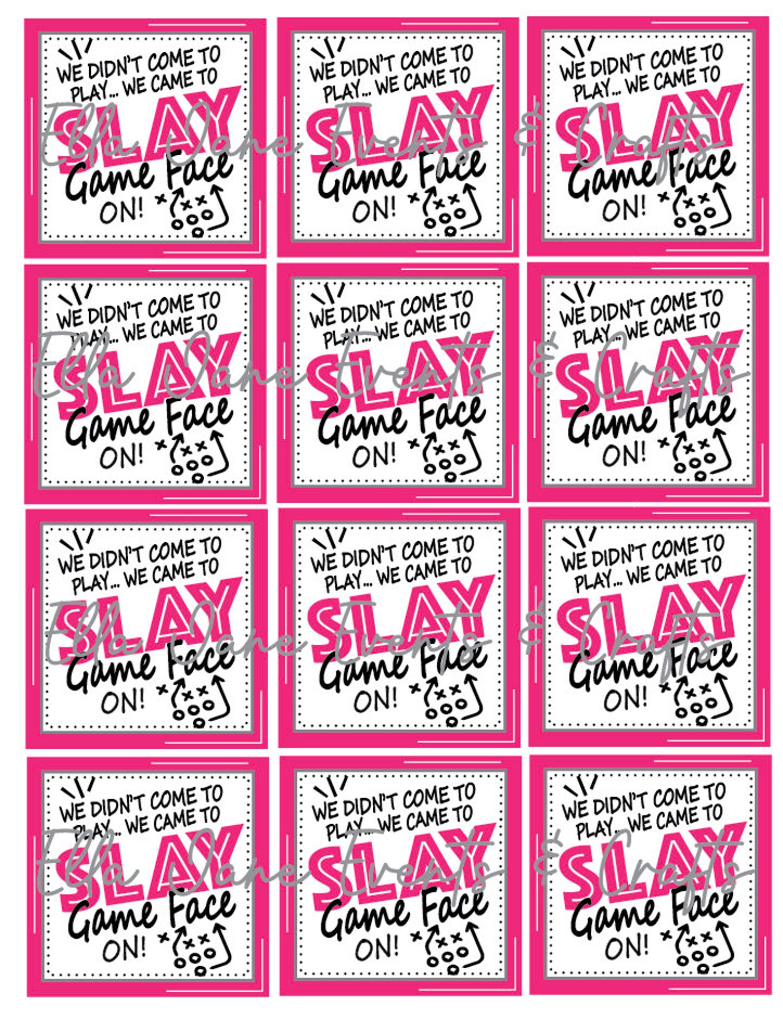 Makeup Gift Tag, Slay Gift Tag, Face Mask Tag, Team Good Luck Tag ...