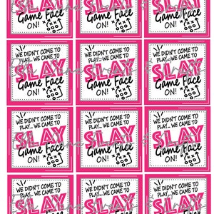Makeup Gift Tag, Slay Gift Tag, Face Mask Tag, Team Good Luck Tag ...