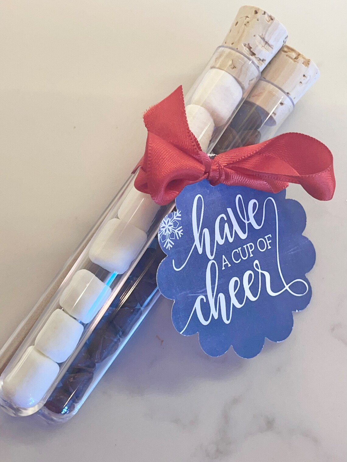 Hot Chocolate Christmas Tube Favors 6 Christmas Party Favor - Etsy