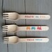 Choo Choo Train Themed Wooden Ice Cream Silverware Party Spoons or ...