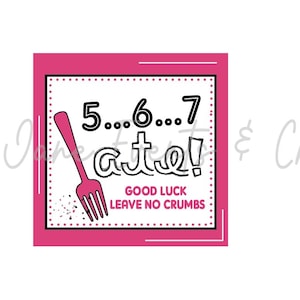 Team Good Luck Tag, Cheerleading Good Luck Favor Tag, You Ate Team Tag ...