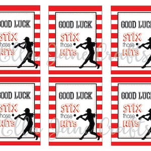 Softball Gift Tags, Softball Team Gift, Softball STIX Those HITS ...