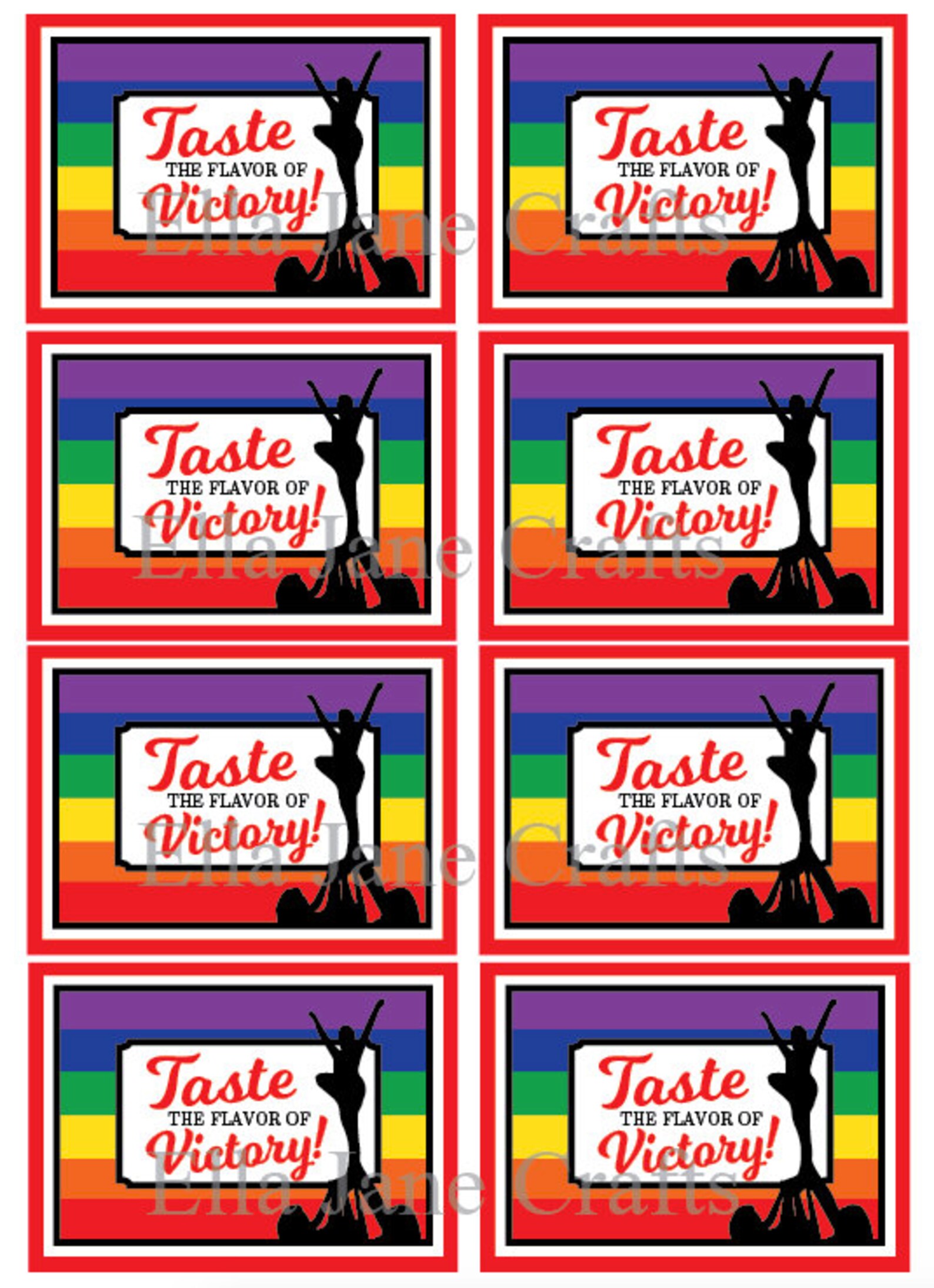 Cheerleading Gift Tags Cheer Competition Gifts Skittles - Etsy