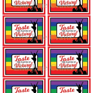 Cheerleading Gift Tags, Cheer Competition Gifts, Skittles Rainbow Candy ...