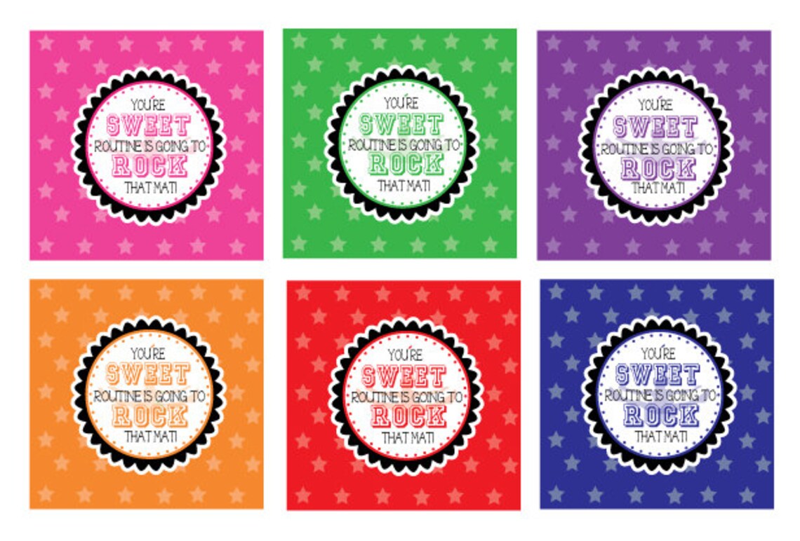 Cheerleading Good Luck Favor Tags PDF File Instant Download - Etsy