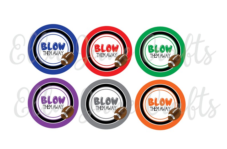 Football Team Gifts, Blow Them Away Gift Tag, Football Team Gifts- PDF ...